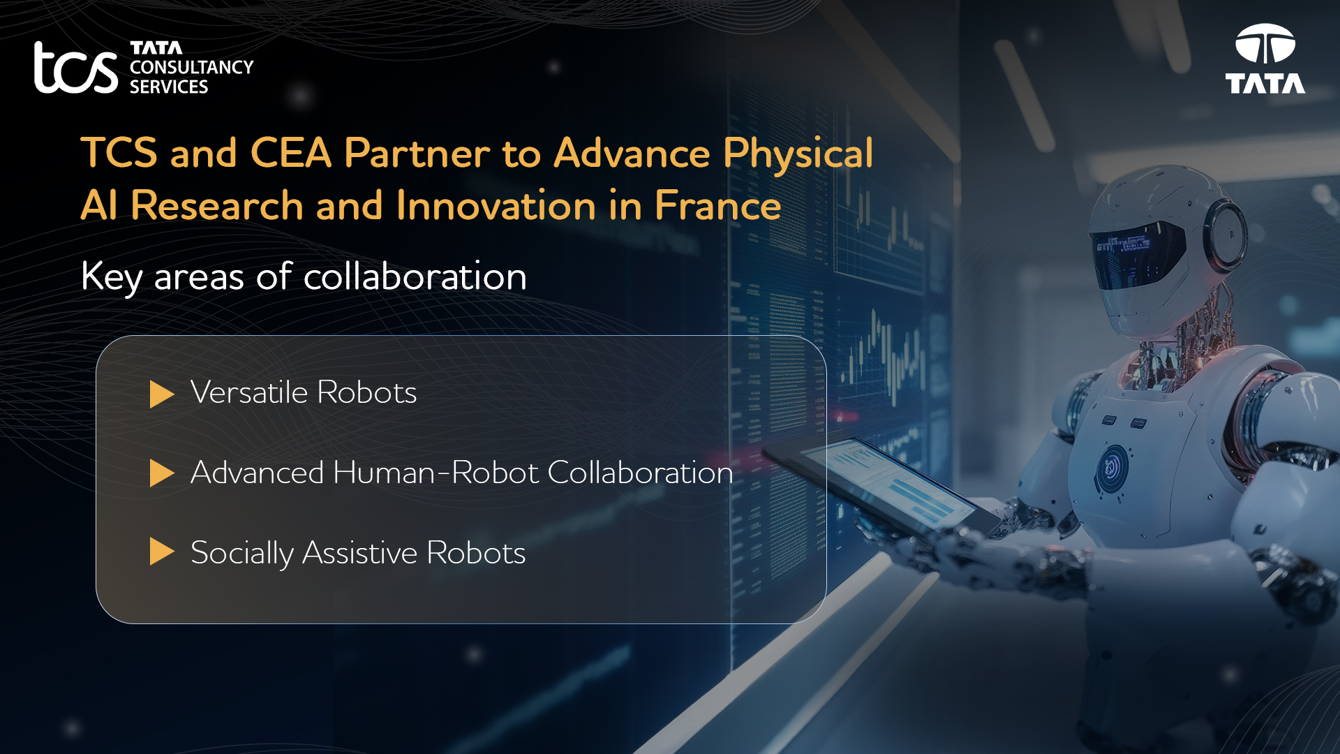 TCS and CEA Partner to Advance Physical AI Research and Innovation in ...